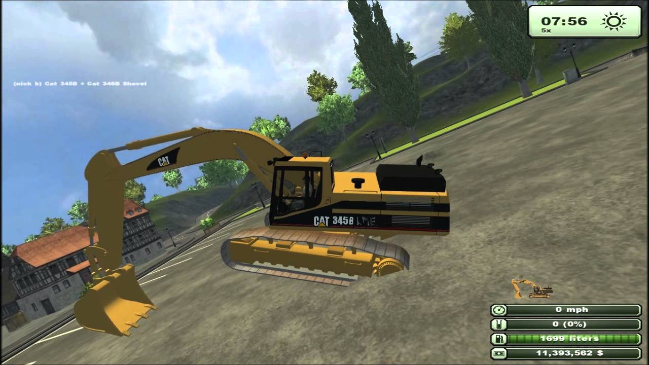 Farming simulator 2013 mod spotlight Cat execavator - YouTube