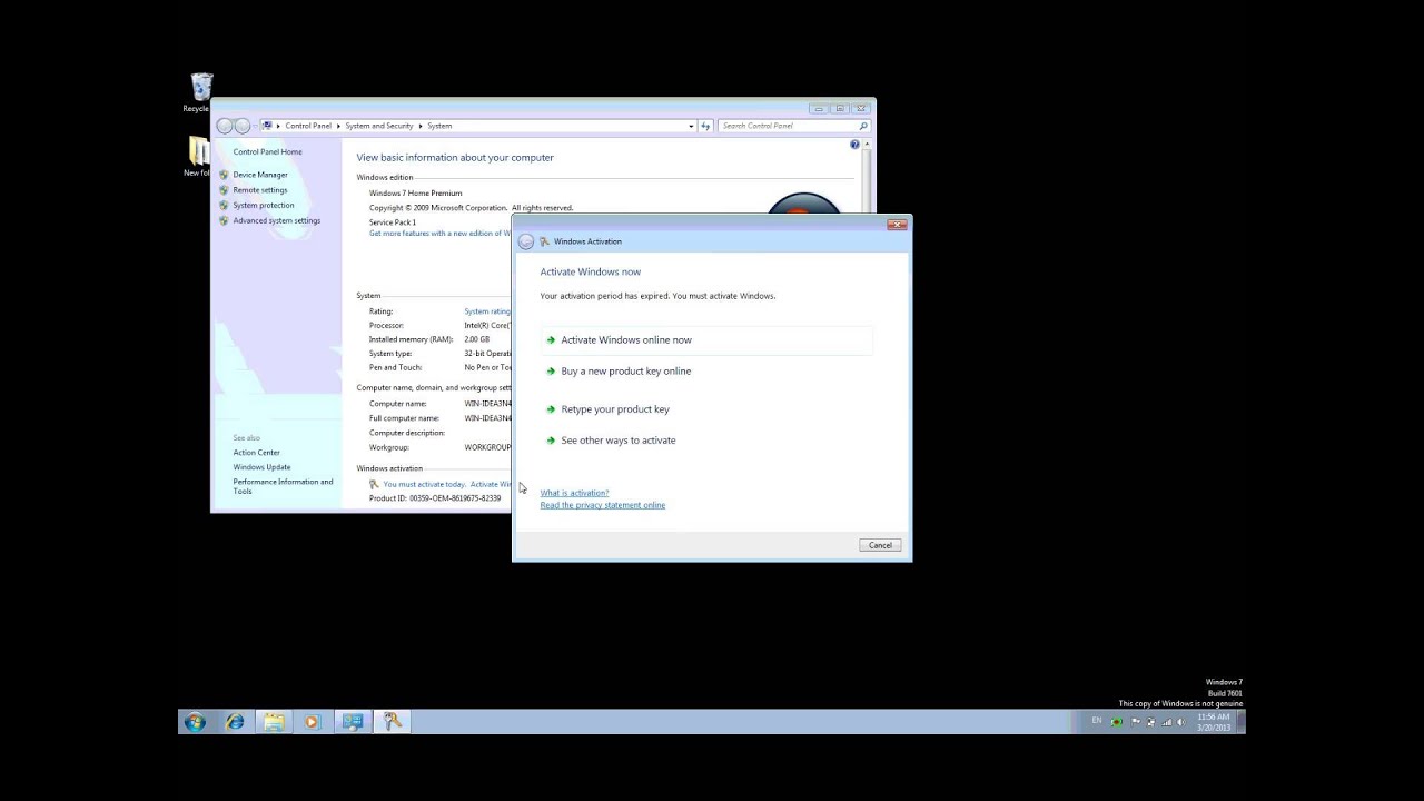 How to activate Windows 7 Online - YouTube