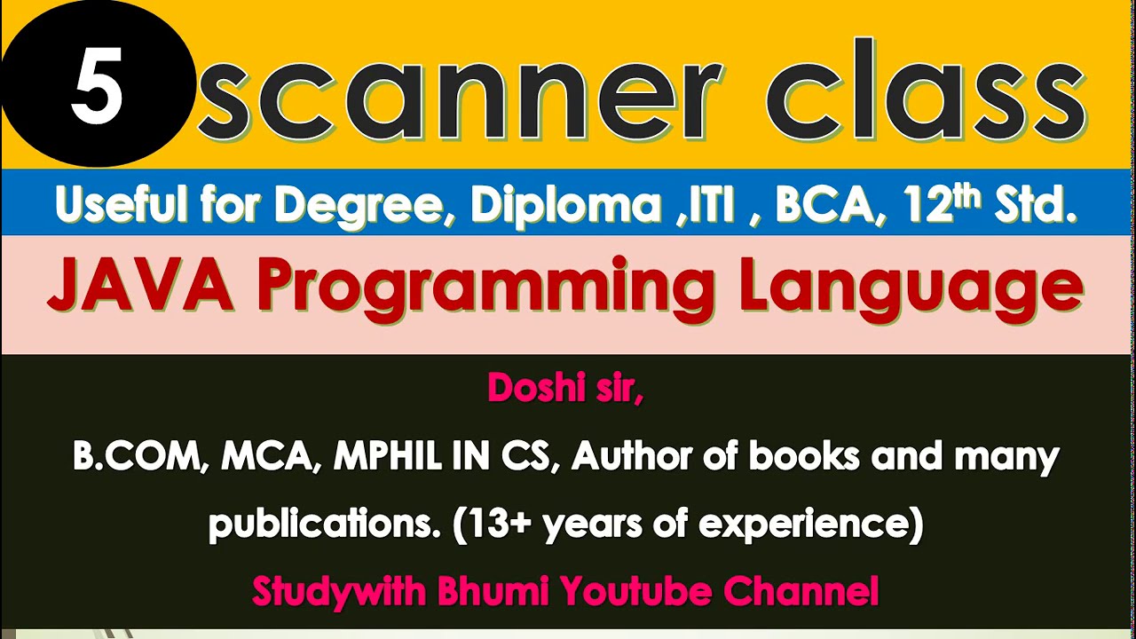 5 User input through Scanner class in Java programming language - YouTube