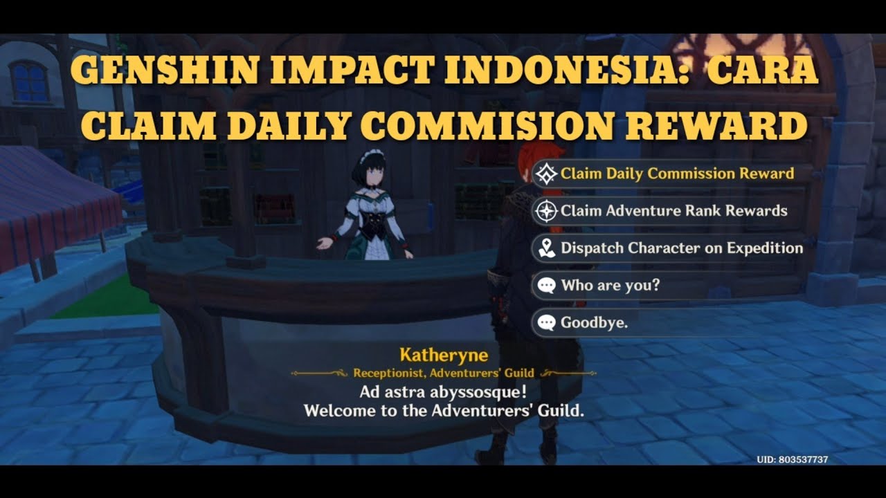 GENSHIN IMPACT INDONESIA: CARA CLAIM DAILY COMMISION - YouTube