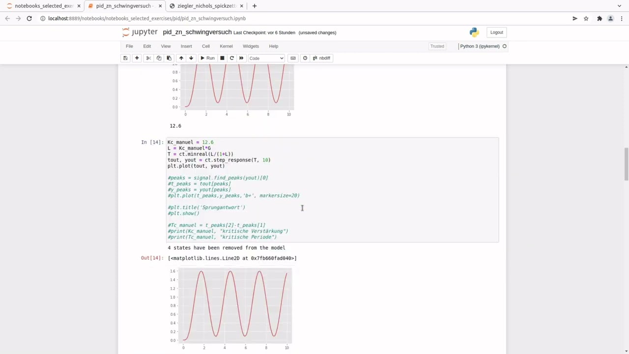Ziegler-Nichols Tuning (Schwingversuch) in Python - YouTube