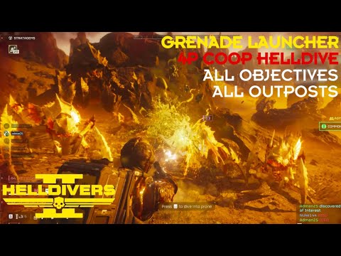 Helldivers 2 // GL, GG - Lvl 9 Terminid Coop Helldive - All Clear - Grenade Launcher Build - YouTube