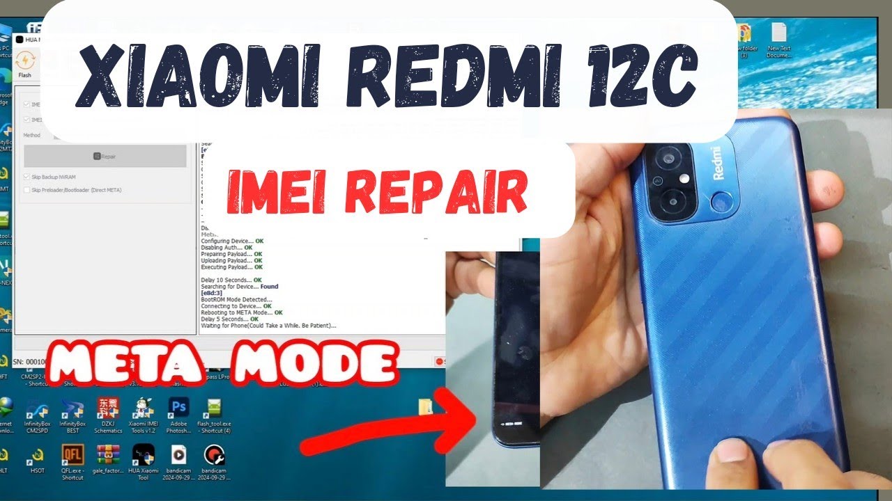 Xiaomi redmi 12c imei repair /meta mode - YouTube