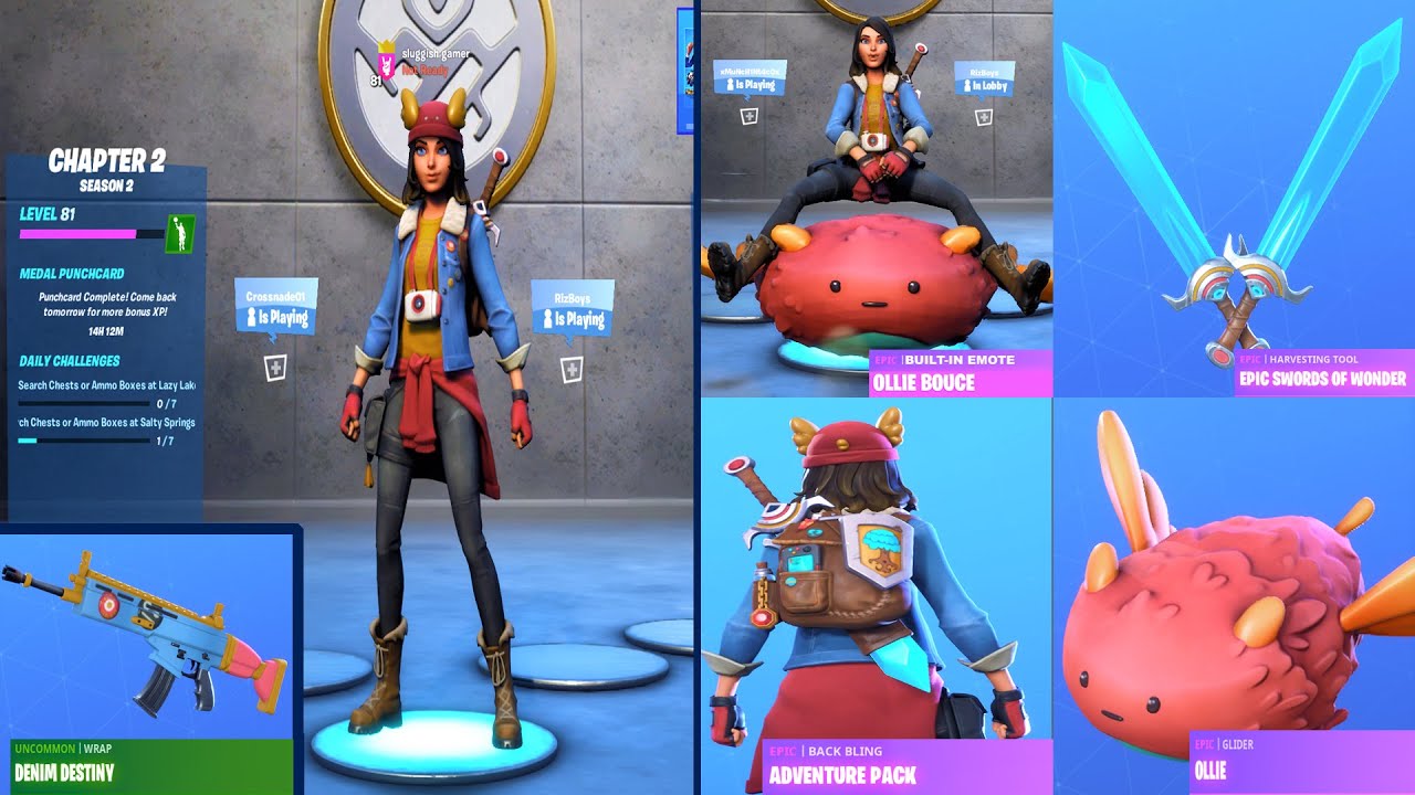 Unlocking Skye Skin, Ollie Bounce Emote & Glider, Epic Swords of Wonder ...