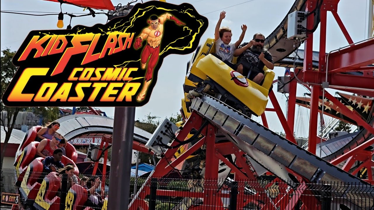 Kid Flash Cosmic Coaster Six Flags Fiesta Texas - YouTube