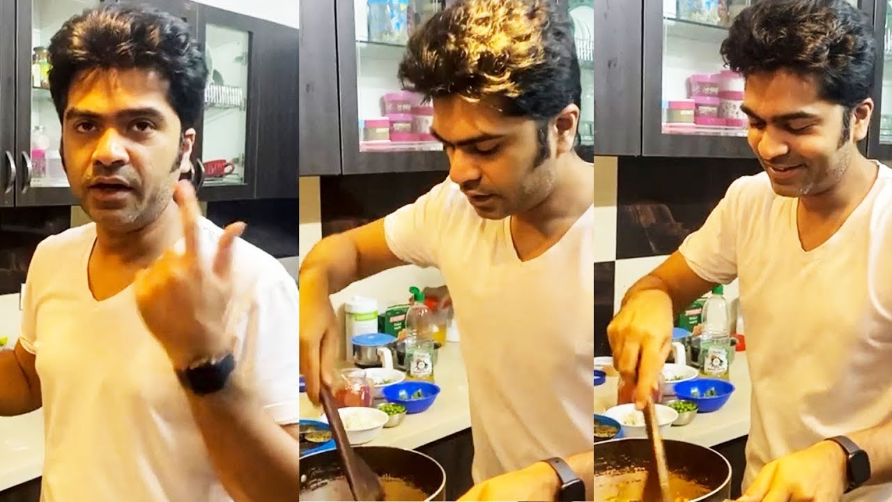 Simbu Cooking With All New Look | Inside STR House | Str Cooking - YouTube