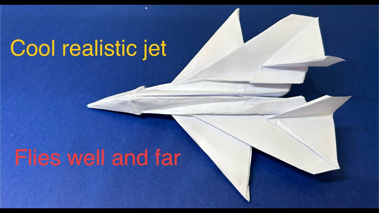 How to make a cool fighter jet paper plane that flies - YouTube