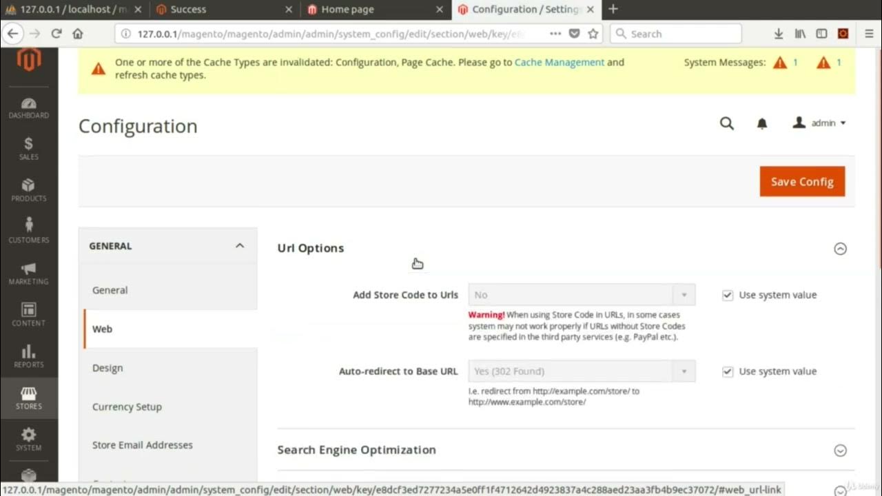 Basic Magento Configurations - YouTube