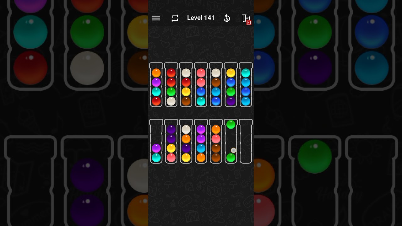 ball sort Puzzle level 141🤔 - YouTube