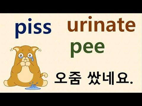 Q5 English 어휘 Lesson 1301 (소변(小便) – pee, piss, urinate) - YouTube