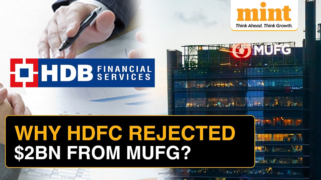 HDB Financial Services Rejects $2Bn From Japan's MUFG - YouTube
