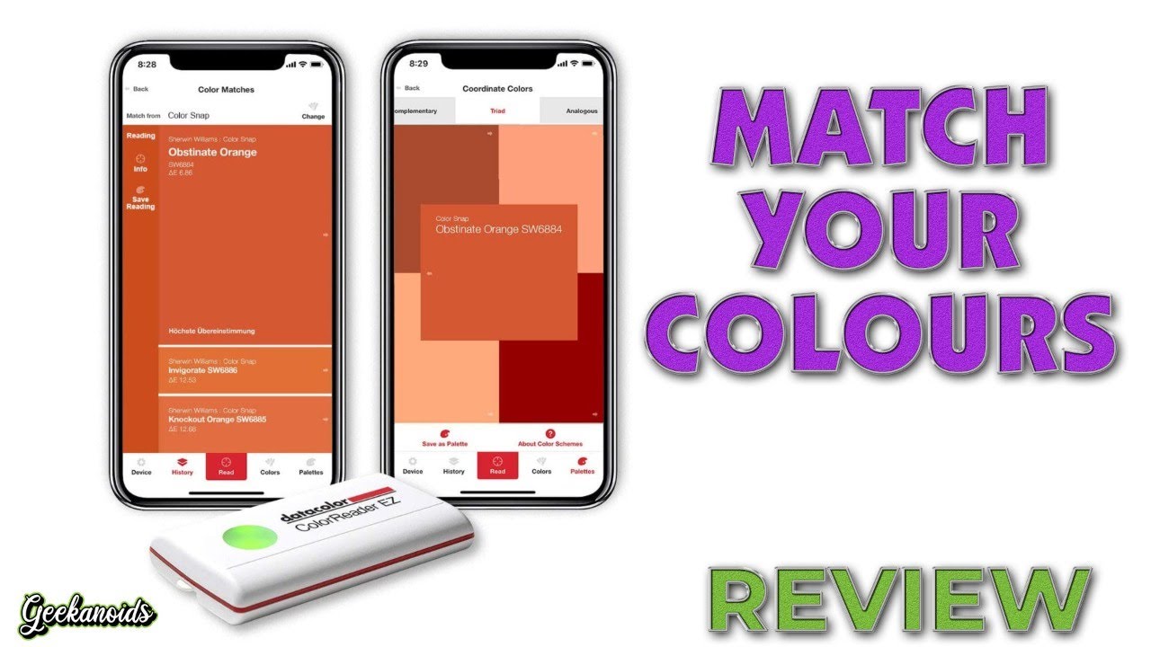 DataColor ColorReader EZ Colour Matcher Review - YouTube