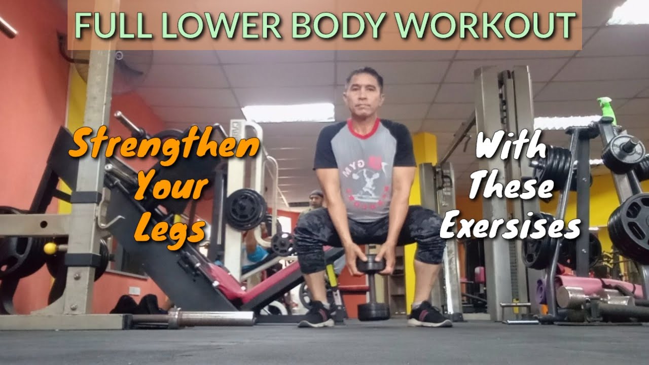 FULL LOWER BODY WORKOUT AT THE GYM - YouTube