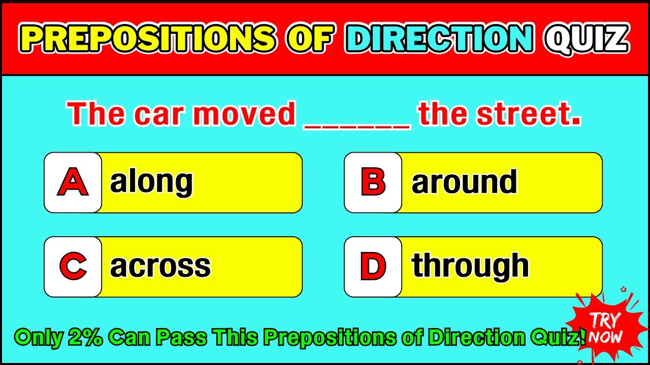Prepositions of Direction Quiz | Test Your Understanding of Movement ...