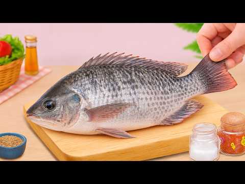 Easy 5-Min Tiny Cooking 🐟 Delicious Crispy Fried Fish in Spicy and Sour Sauce | Petite Cooking
