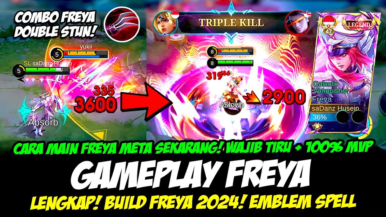 TIPS MAIN FREYA META SEKARANG + COMBO FREYA EXP BUILD FREYA TERSAKIT 2024 GAMEPLAY FREYA TOP ...