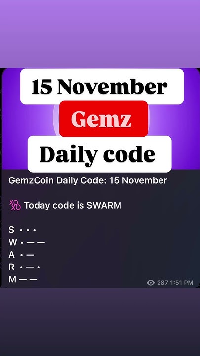 Gemz daily code today 15 November | gemz daily cipher code I gemz morse code November 15 #gemz ...