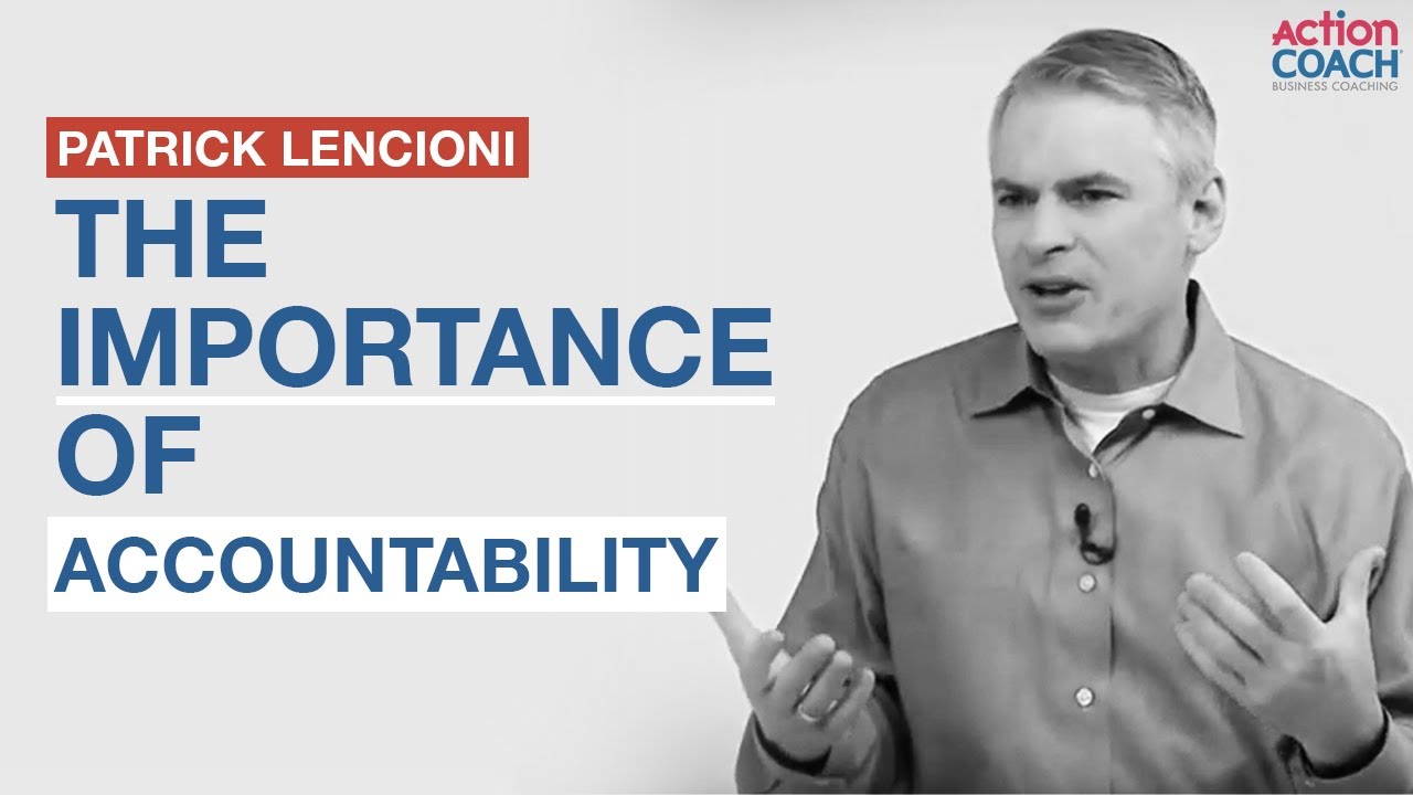 Patrick Lencioni talking about the importance of ACCOUNTABILITY - YouTube