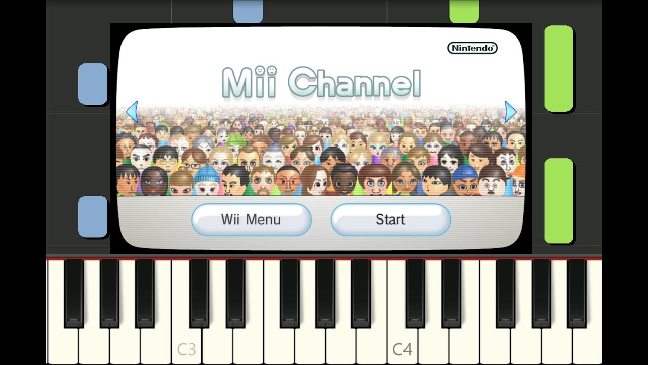 piano tutorial "Mii CHANNEL MAIN THEME", Nintendo, with free sheet ...