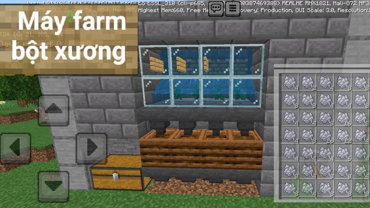 [Minecraft PE Farm] Hướng dẫn xây dựng máy farm bột xương của Minecraft ...