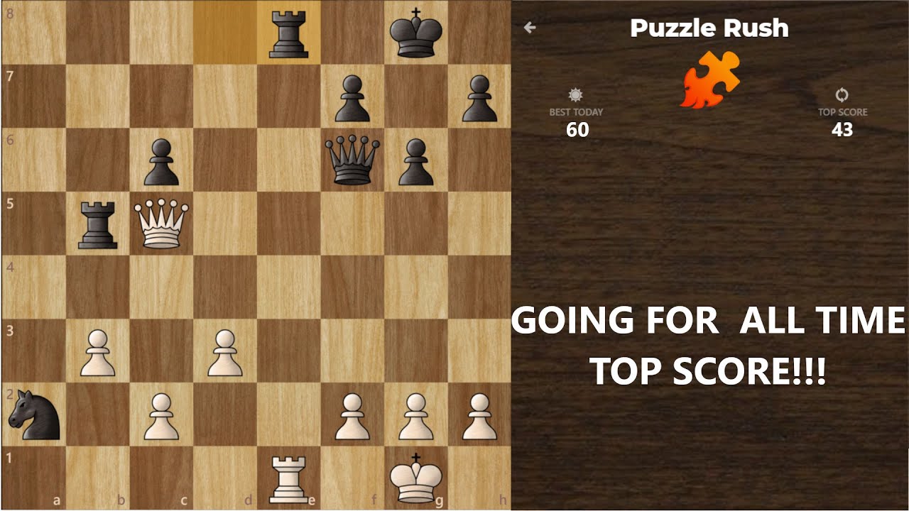 Chess.com Puzzle Rush | Can I beat my all time top score? - YouTube