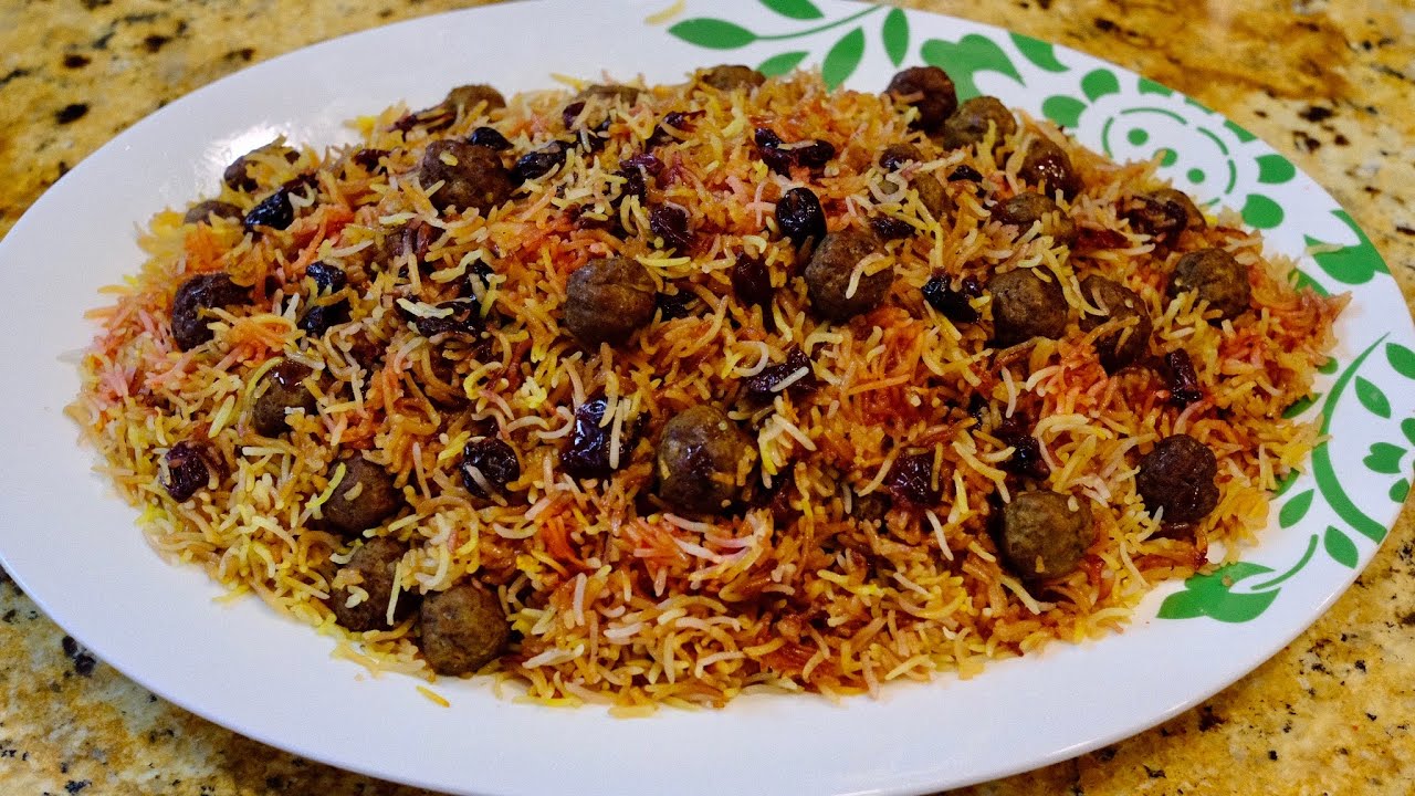 Albaloo Polo (Sour Cherry Rice with Meatballs) // Anytime of Year ...