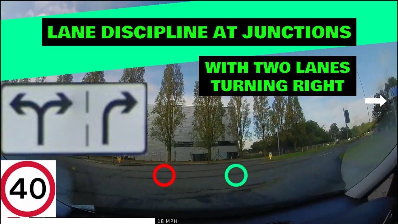 Lane Discipline At Junctions With Two Lanes Turning Right - YouTube