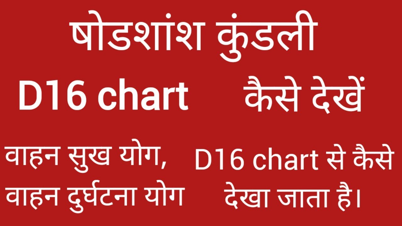 d16 chart in astrology.षोडशांश कुंडली कैसे देखे।डी१६ चार्ट।shodasamsa ...
