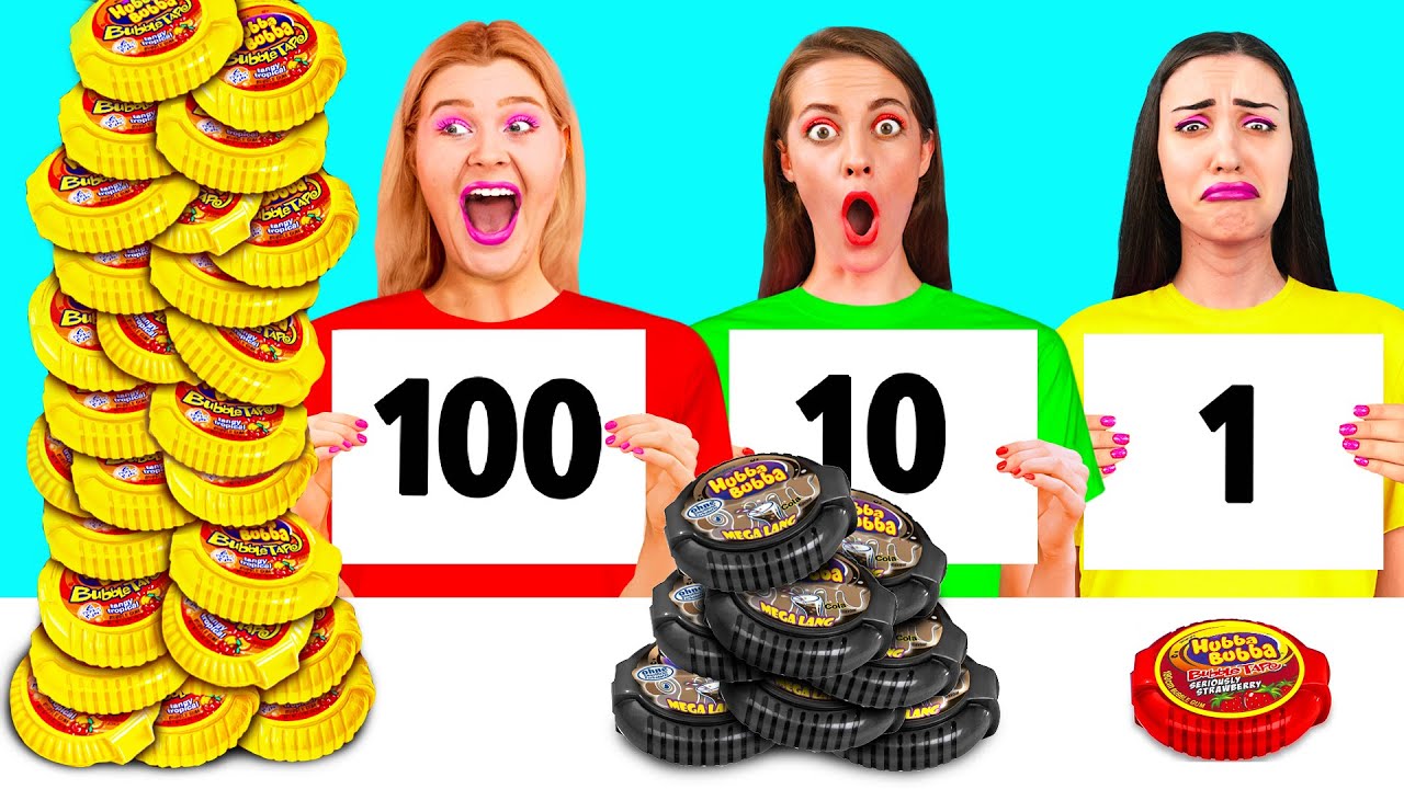 100 Layers of Food Challenge | Food Battle by RaPaPa Challenge - YouTube