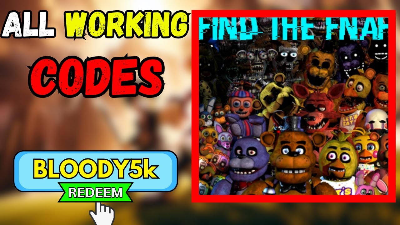 [CODES] Find the FNAF CODES 2023! Roblox Codes for Find the FNAF - YouTube