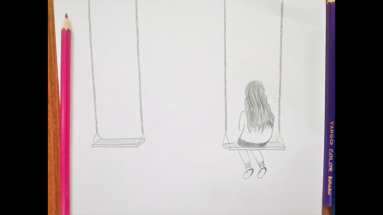 How to draw a girl with pencil | Lonely girl drawing - YouTube