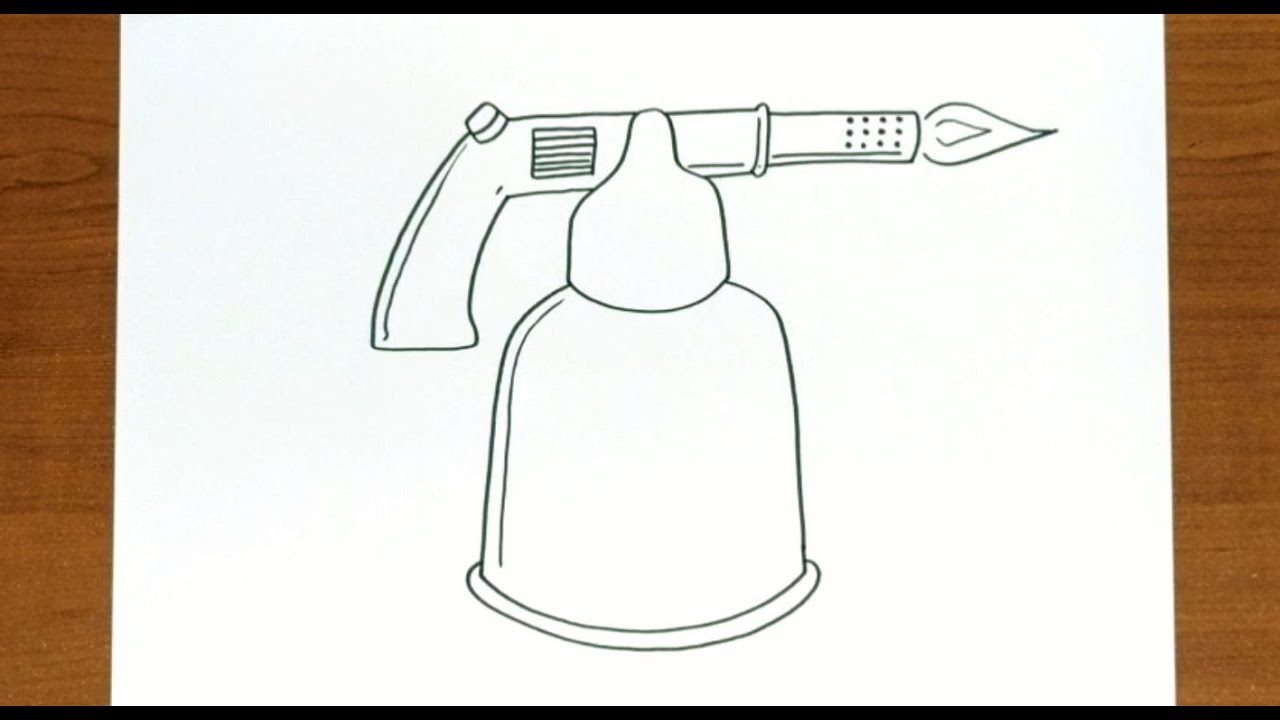 How to Draw FLAME GUN - YouTube