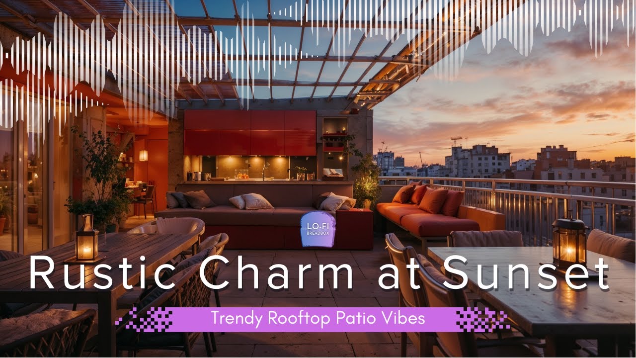Rustic Charm at Sunset | Trendy Rooftop Patio Vibes - YouTube