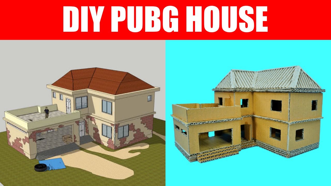 PUBG House Making with Cardboard | DIY PUBG House | PUBG Craft ...