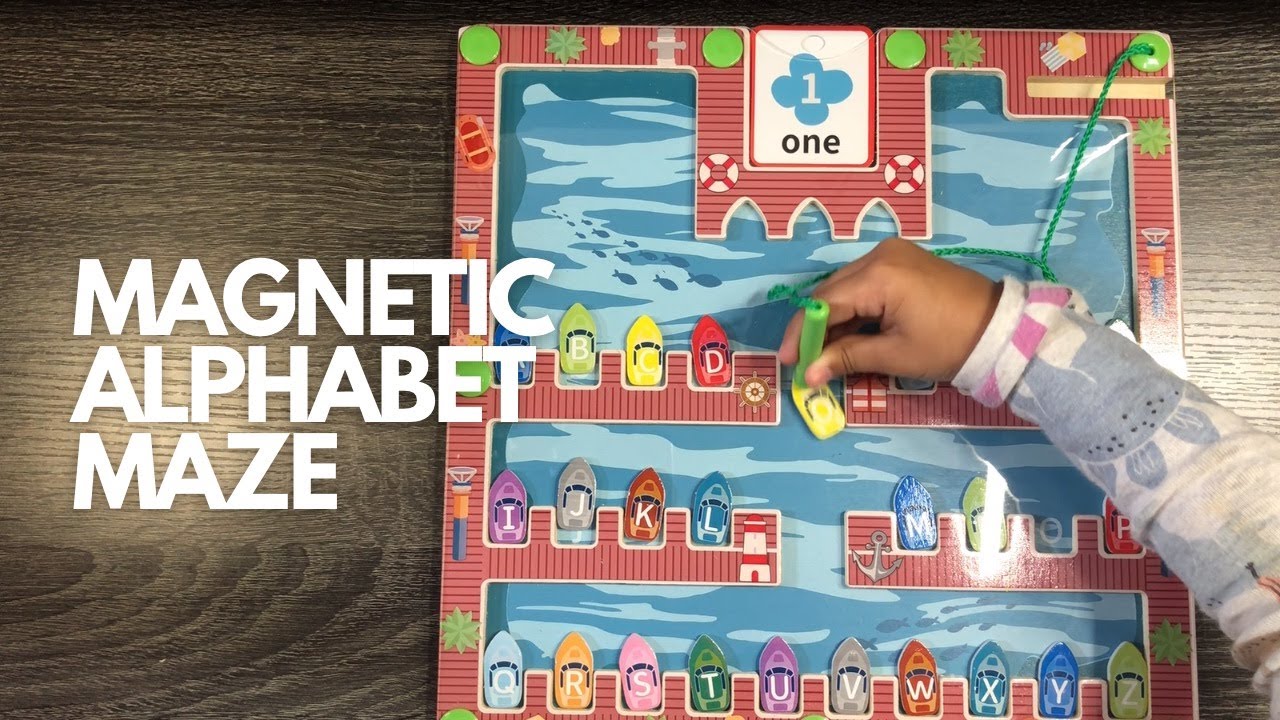 Magnetic Alphabet Maze | Montessori Magnetic Maze Board - YouTube
