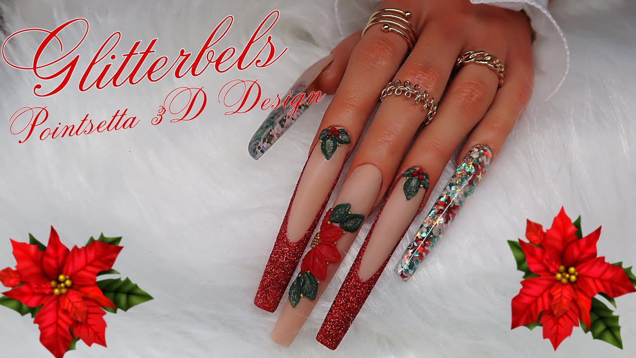 @glitterbels 3D Pointsetta Acrylic Design - YouTube