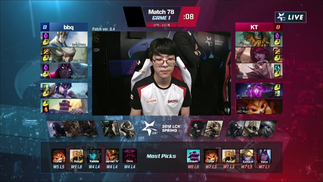 # 1 BBQ vs KT 第8週 【LCK春季賽 2018】 - YouTube