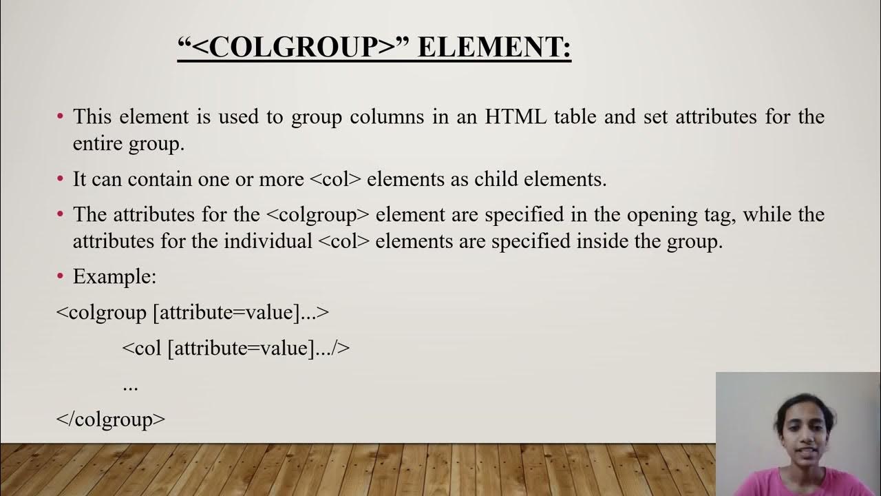 18CS63 || HTML Tables || Web Technology and its Applications || VTU - YouTube