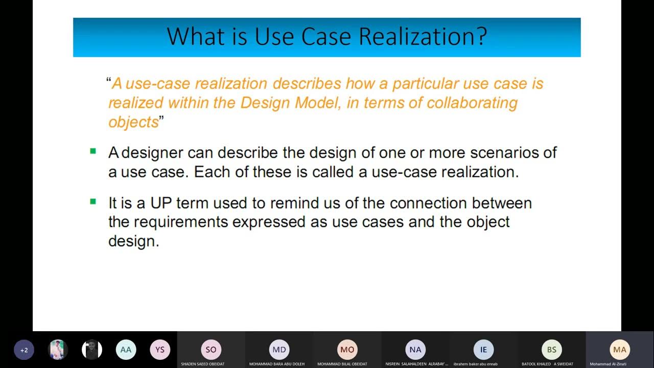 SE320 Class 4 8 2021 Use case realization Part 1 - YouTube