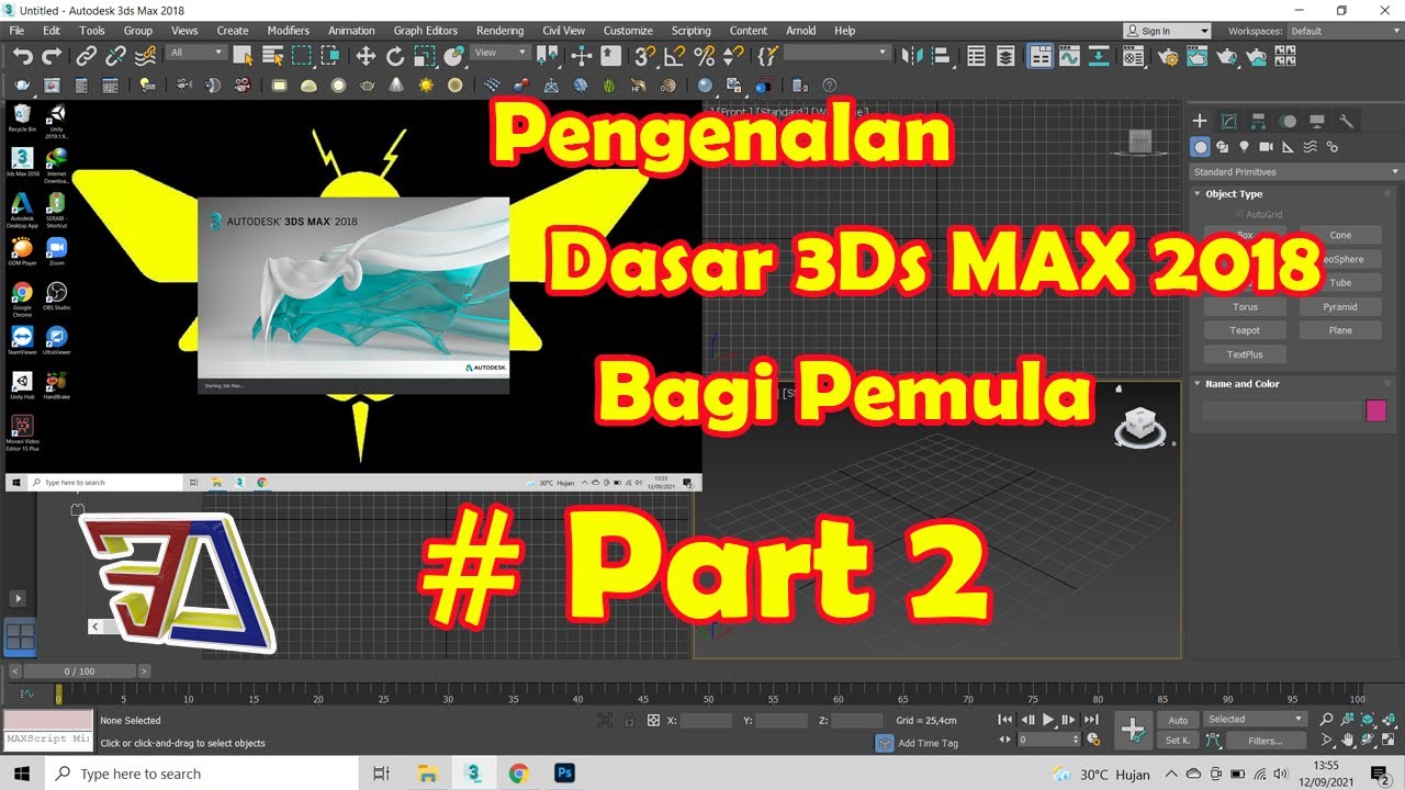 Tutorial Pengenalan Dasar 3Ds Max Bagi Pemula Part 2 - YouTube