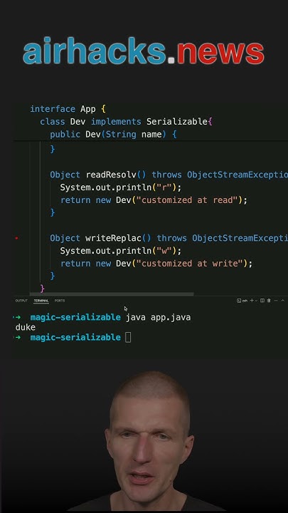 The Magical Serialization Methods Java Shorts Coding Airhacks Youtube