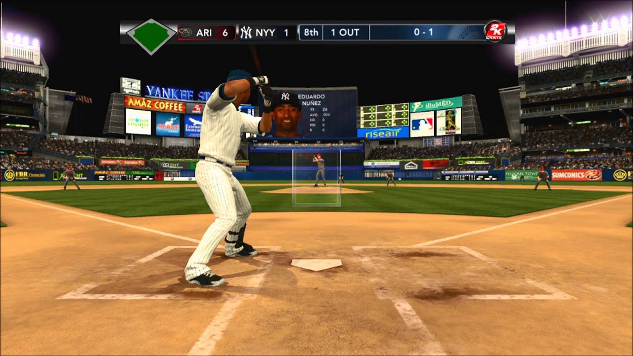 MLB 2K13 Franchise (Y1,G5): Arizona Diamondbacks vs New York Yankees ...