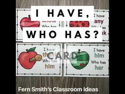 Back to School Fall Apple Themed 1st Grade Sight Words I Have, Who Has ...