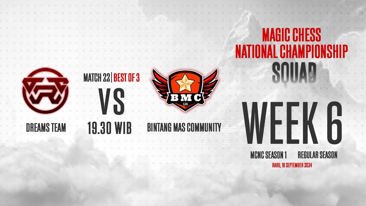 [LIVE] MCNC W6•Match 72•DREAMS vs BMC - MAGIC CHESS INDONESIA - YouTube