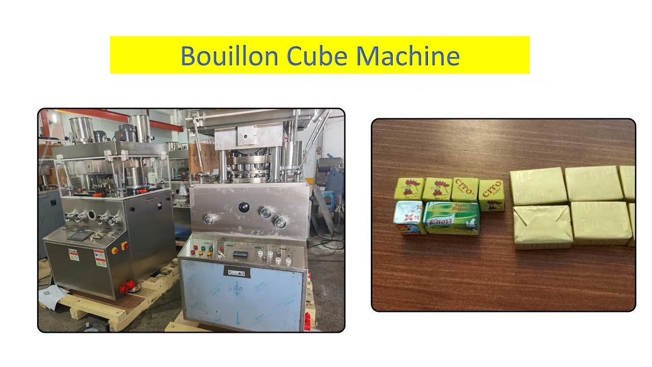 Bouillon Cube Machine Made by Pressing and Forming - YouTube