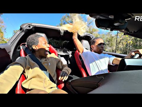 DRIVING WITH THE TOP DOWN & MAKING HER WIG FLY OFF 🤯 - YouTube