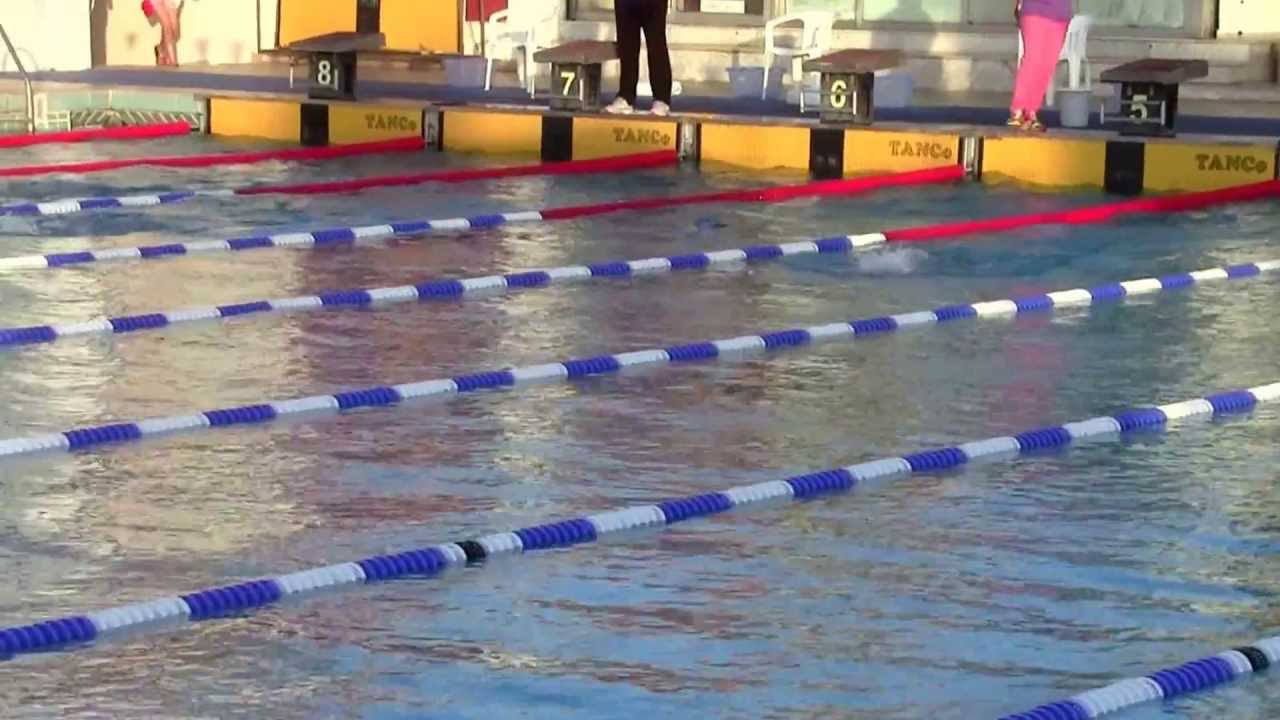 ΛΕΥΚΟΣ ΠΥΡΓΟΣ 2013 Εθνικό κολυμβητήριο Θεσσαλονίκη 100m Πρόσθιο Θάνος ...