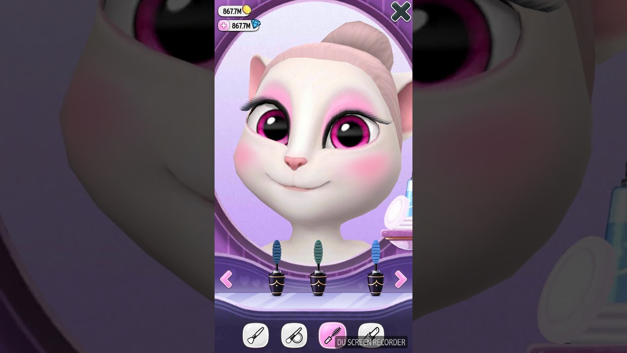 Talking Angela. Pink girl. Make up and dress up. - YouTube