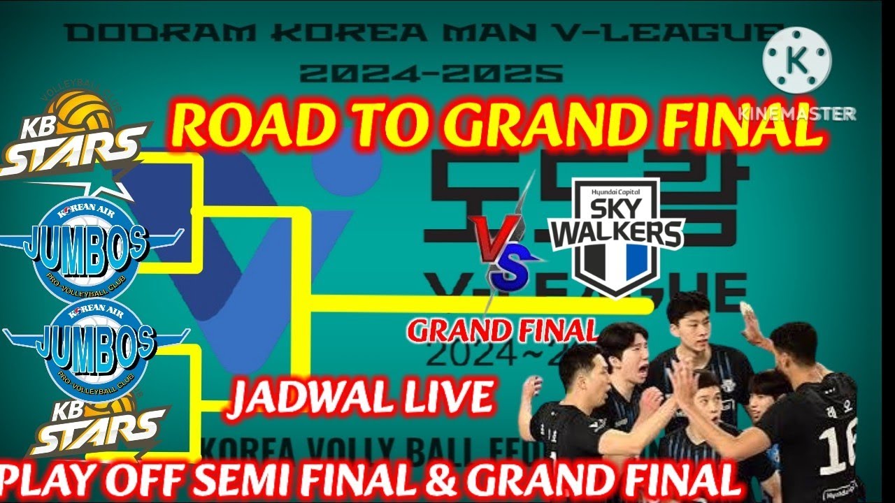 Jadwal play off semi final dan grand final bola voli Korea putra - YouTube