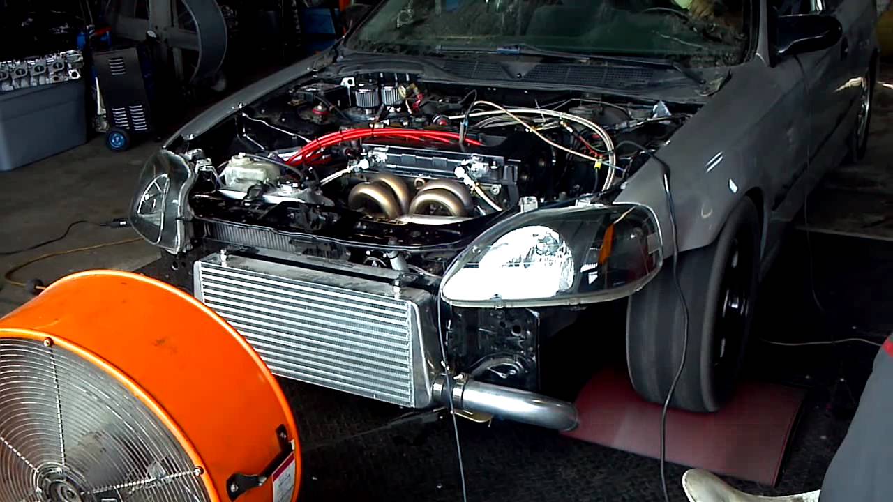 James's Golden eagle built b20vtec turbo! @ 14 psi - YouTube